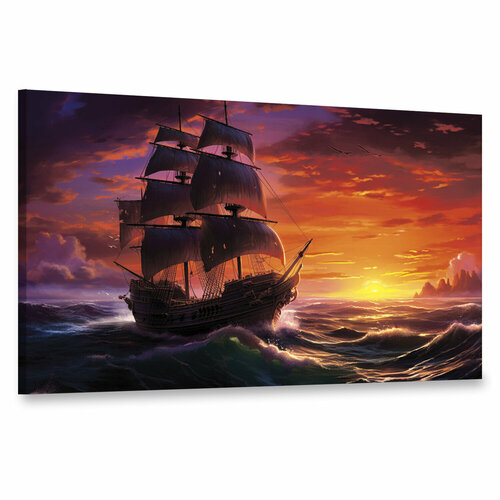 Интерьерная картина 100х60 "Пиратский горизонт"