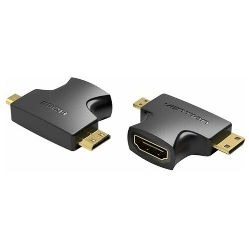 Адаптер-переходник VENTION HDMI 19F/Mini HDMI+Micro HDMI