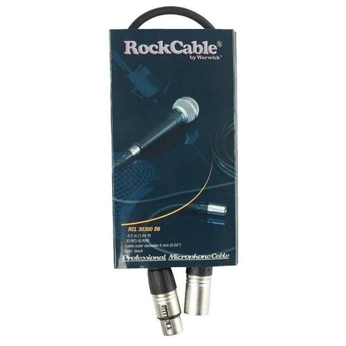 Микрофонный кабель XLR(M) XLR( F) 50 См Rockcable RCL30300 D6