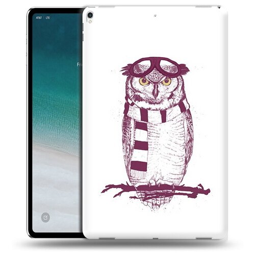 Чехол задняя-панель-накладка-бампер MyPads сова-летчик для iPad Pro 12.9 (2018) A1895/A1983/A2014 противоударный