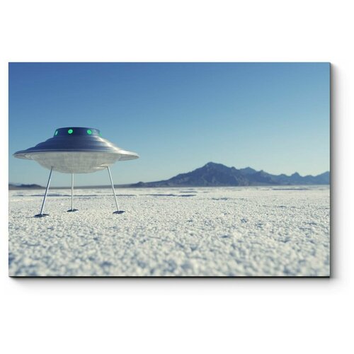 Модульная картина Летающая тарелка в пустыне 80x53