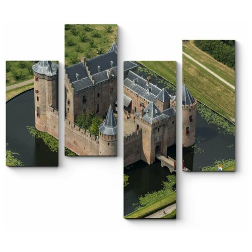 Модульная картина Средневековый замок Мейдерслот в Нидерландах94x88