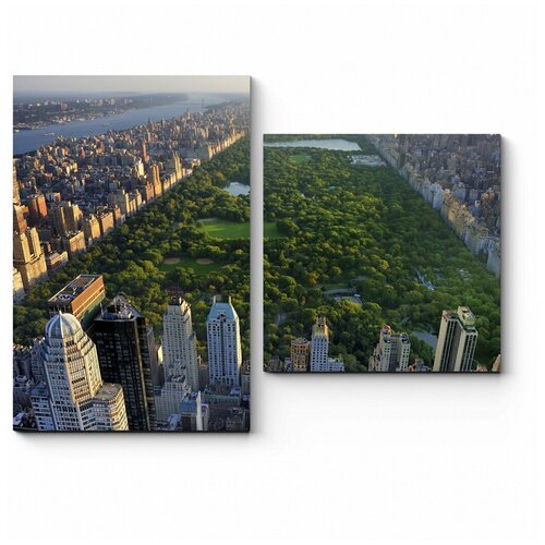Модульная картина Центральный парк с высоты птичьего полета 60x45