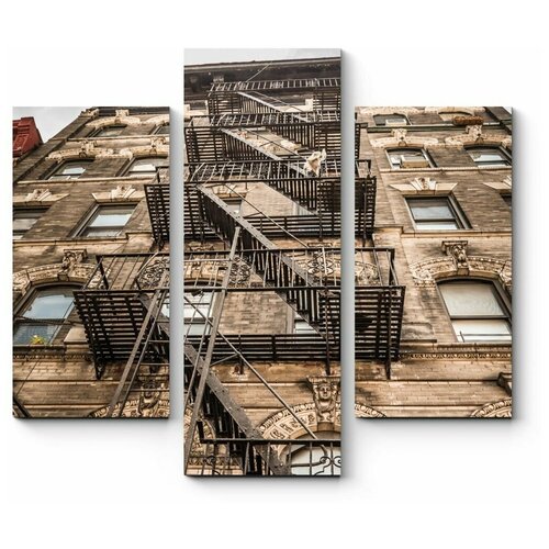 Модульная картина Пожарная лестница в Нью-Йорке110x99