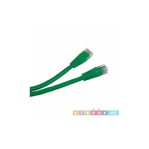 Gembird Комм шнур, UTP, кат 5e, 1м с RJ45 (зеленый) Патч-корд PP12-1M/G