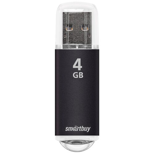 Флешка SmartBuy V-Cut USB 2.0 4 ГБ, 1 шт., черный