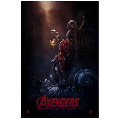 Плакат, постер на холсте The Avengers-Age of Ultron/Мстители-Эра Альтрона. Размер 30 на 42 см