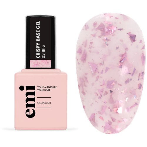 E.Mi Crispy Base Gel, iris, 9 мл