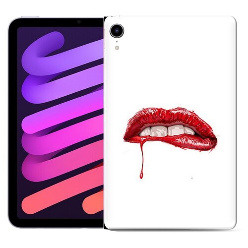 Чехол задняя-панель-накладка-бампер MyPads яркие красные губы для Apple iPad mini 6 2021 противоударный