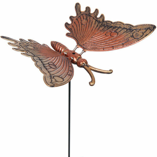 Фигура на спице «Волшебная бабочка» 60 см, Бронза