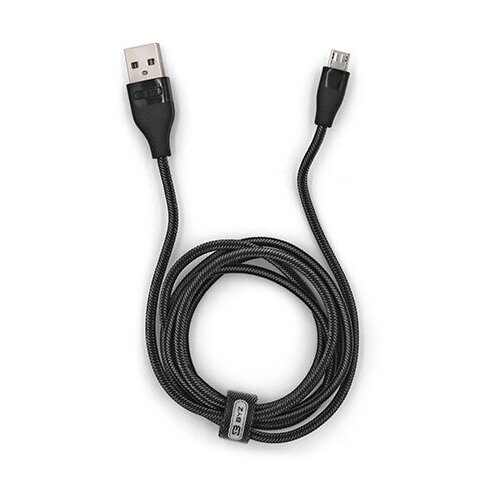 USB-кабель BYZ BC-006m AM-microBM 1,2 метра, 2.1A, нейлон, черный