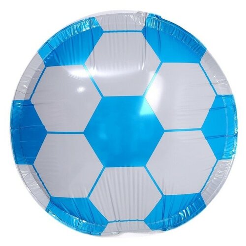 Шар фольгированный 18" Страна Карнавалия "Футбольный мяч", цвет синий