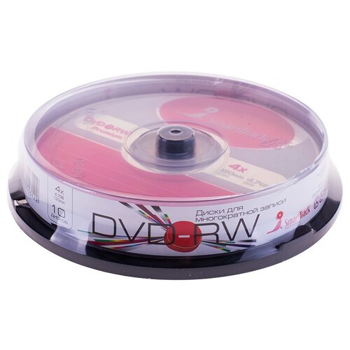 Диск DVD-RW 4.7Gb Smart Track 4x Cake Box (10шт)