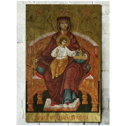Картина интерьерная на рельефной доске икона (Богородица) - 828
