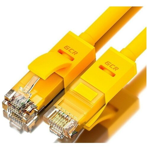 Патч-корд UTP cat.5e 1 Гбит/с RJ45 LAN CCA компьютерный кабель для интернета (GCR-LNC500) желтый 0.5м