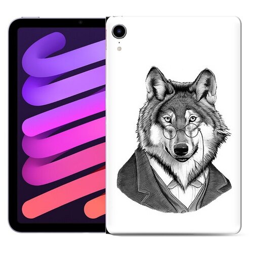 Чехол задняя-панель-накладка-бампер MyPads волк в пиджаке для Apple iPad mini 6 2021 противоударный