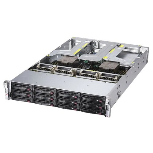 Сервер Supermicro A+ Server 2024US-TRT без процессора/без ОЗУ/без накопителей/количество отсеков 2.5" hot swap: 24/количество отсеков 3.5" hot swap: 12/2 x 1600 Вт/LAN 1 Гбит/c