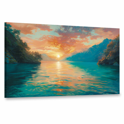Интерьерная картина 100х60 "Бирюзовый рай"