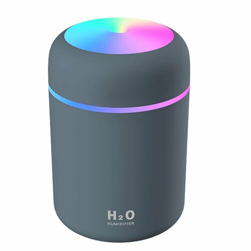 H2O Увлажнитель воздуха, аромодиффузор с подсветкой, 300 мл, серый