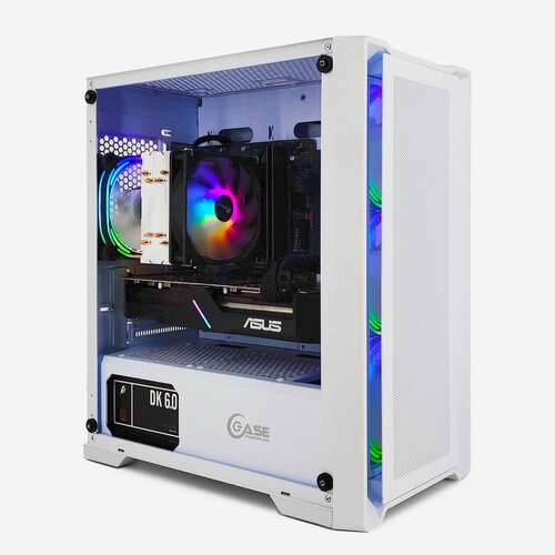 Игровой PC юкомс Ryzen 7 7700X, RX 6400 4GB, HDD 1TB, SSD 480GB, 16GB DDR5, БП 450W, win 10 pro, White game case