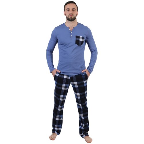 Пижама  Оптима Трикотаж, размер 52, синий