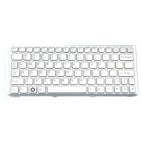 Клавиатура для ноутбуков Sony VPC-W217 Series RU, Silver frame, Silver key