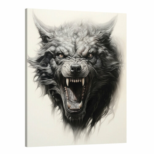 Интерьерная картина 50х70 "Волчьи зубы"