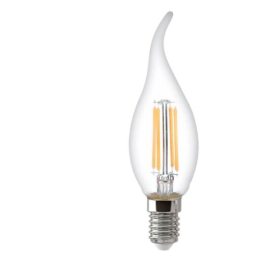 Лампа светодиодная филаментная Thomson E14 9W 4500K свеча на ветру прозрачная TH-B2078