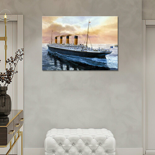 Интерьерная картина на холсте - Титаник Корабль 4 20х30