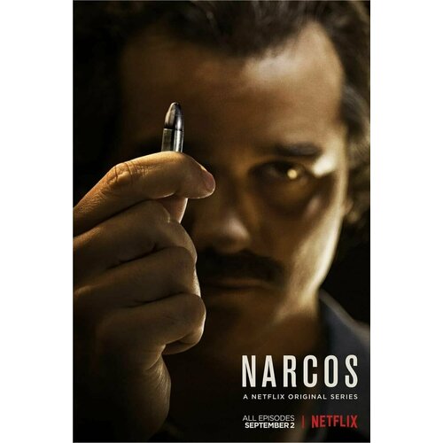 Плакат, постер на холсте Нарко (Narcos, 2015-2017г). Размер 42 на 60 см