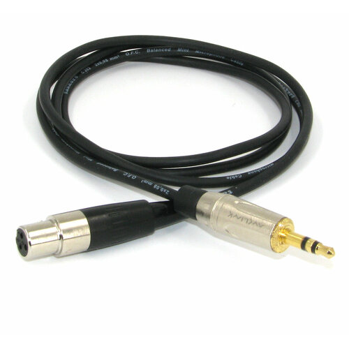 Аудио кабель mini XLR (F) - mini Jack 3.5 симметричный, длина 1 метр