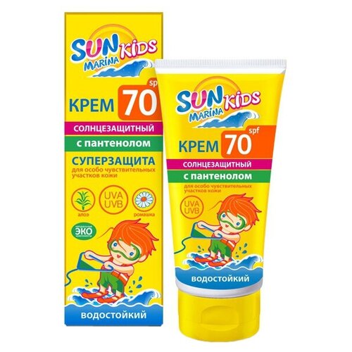 Sun Marina Kids Sun Marina Kids Крем солнцезащитный для особо чувствительных участков лица и тела SPF 70, 50 мл
