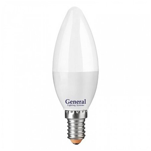 Лампа светодиодная 10Вт свеча General 682800 GLDEN-CF-10-230-E14-4500