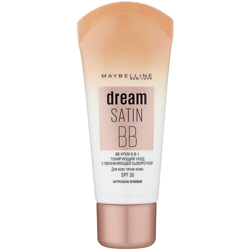 Maybelline New York BB крем Dream Satin, SPF 30, 30 мл/30 г, оттенок: натурально-бежевый, 1 шт.