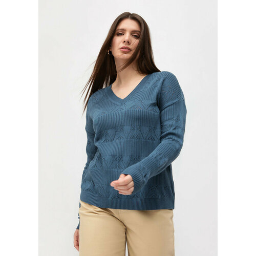 Пуловер VIVAWOOL, размер 48, синий