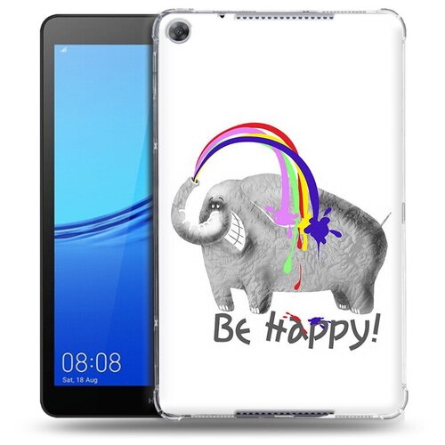 Чехол задняя-панель-накладка-бампер MyPads счастливый слон для HUAWEI MediaPad M5 Lite 8 64Gb/LTE/WiFi противоударный