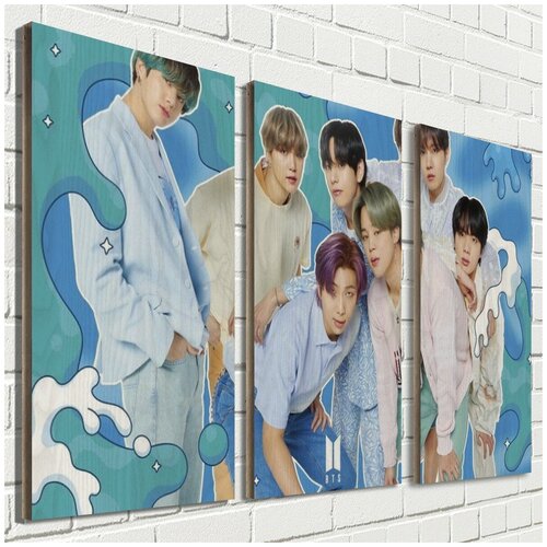 Модульная картина Музыка BTS (K-POP, Корея, Джимин, Шуга, Намджун) - 10