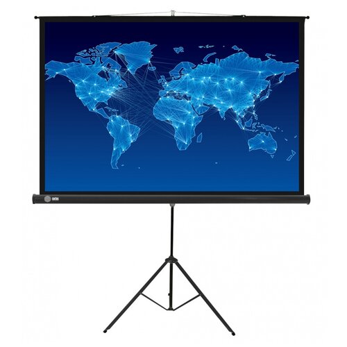 Рулонный матовый белый экран cactus Triscreen CS-PST-150x150-BL, 84", черный