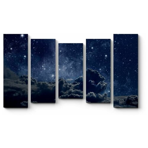 Модульная картина Звездное небо, завораживающая ночь90x54