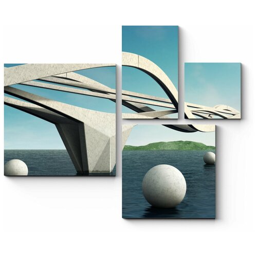 Модульная картина Пластичный мост 112x93