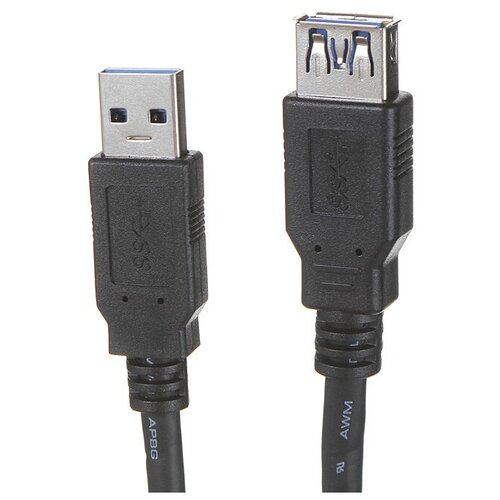 Удлинитель ExeGate USB - USB (EX284931RUS), 1 м, черный