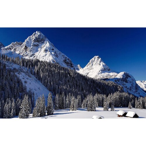 Картина интерьерная "Снежные горы" 50х80 см/ картина на холсте с подрамником