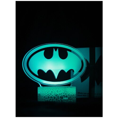 Светодиодный ночник PALMEXX 3D светильник LED RGB 7 цветов (бэтман)