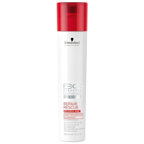 Schwarzkopf Professional шампунь Repair Rescue Reversilane Deep Nourishing для нормальных и толстых поврежденных волос, 250 мл