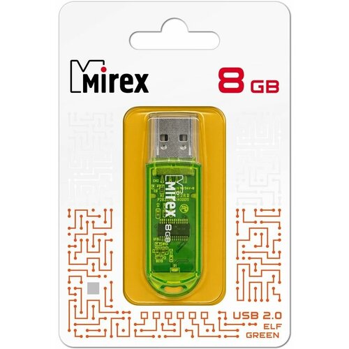 Флешка USB Flash Drive MIREX ELF GREEN 8GB
