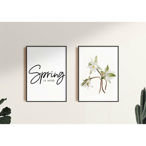Набор плакатов "Весна" 2 шт. / Набор интерьерных постеров формата А2 (40х60 см) без рамы