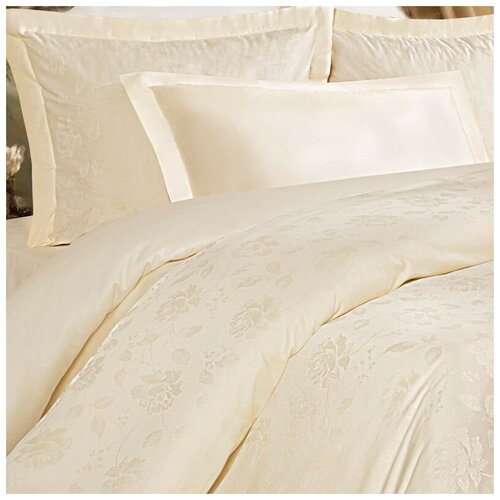 Комплект постельного белья Mona Liza Royal Роза милки, 2-спальное, сатин-жаккард, золотистый