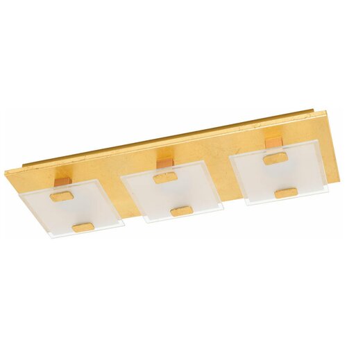 Настенно-потолочный светильник EGLO Vicaro 1 97759, 7.5 Вт, кол-во ламп: 3 шт., 3000 К, цвет арматуры: золотой, цвет плафона: белый