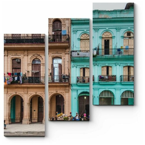 Модульная картина Красочные здания на Пасео-дель-Прадо100x107