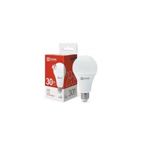 Светодиодная LED лампа LED-A70-VC 30W 230В Е27 4000К 2850Лм IN HOME (упаковка 25 штук) 4690612024141